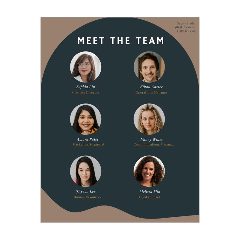 Meet the Team Template | Canva Editable Team Intro | Modern Design ...