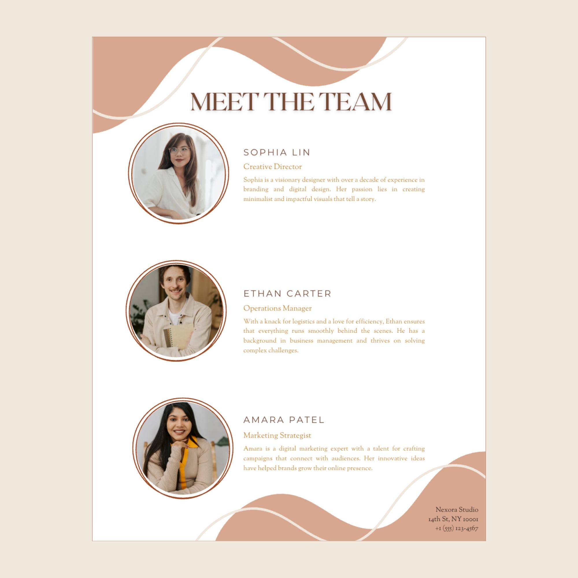 Meet the Team Template | Canva Editable Team Introduction Flyer ...
