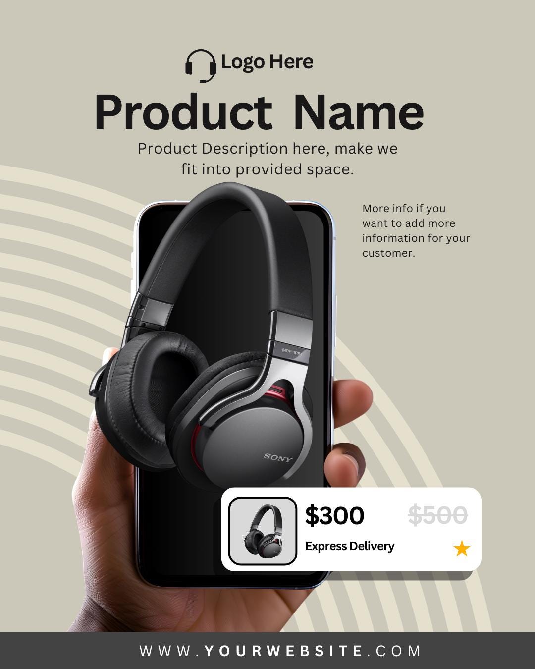 Editable Canva Template to Display Product - Etsy