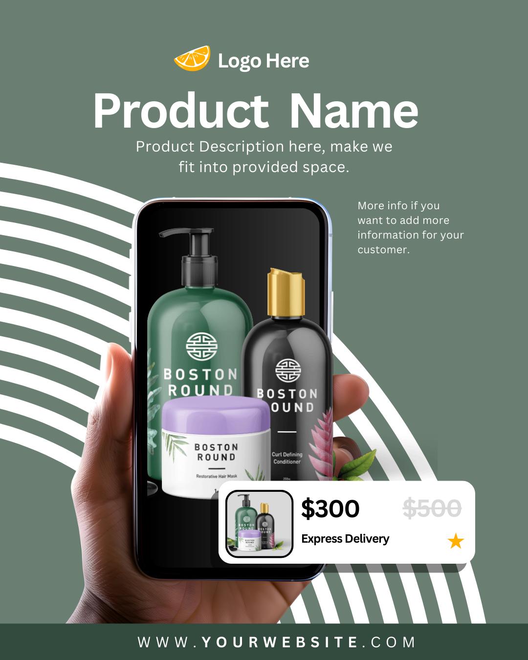 Editable Canva Template to Display Product - Etsy