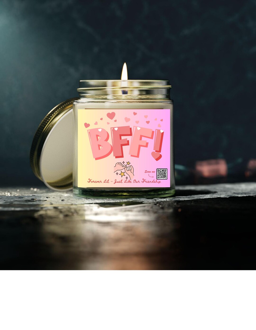Personalized Song Candle With QR Code Music Design, Aromatherapy ...