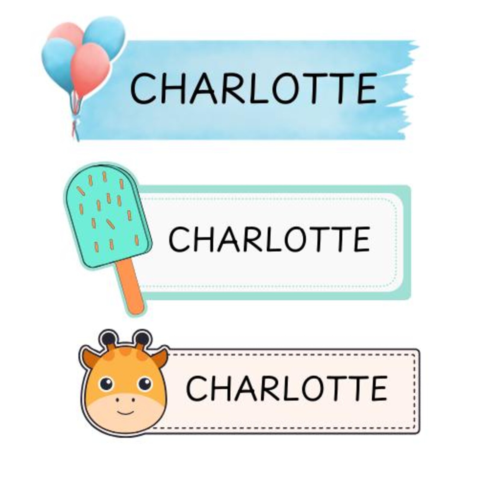 Classroom/party Name Tag Bundle - Set of 8 - Etsy