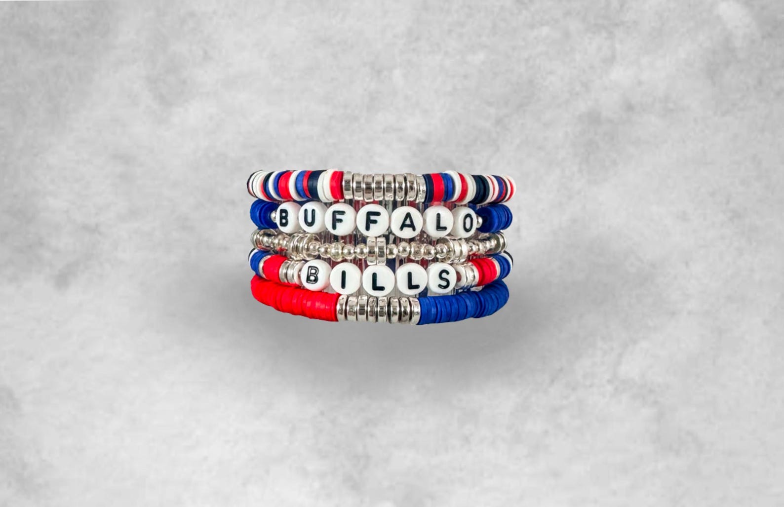 Buffalo Football Bracelet Stack | Bills Football Bracelet Stack ...