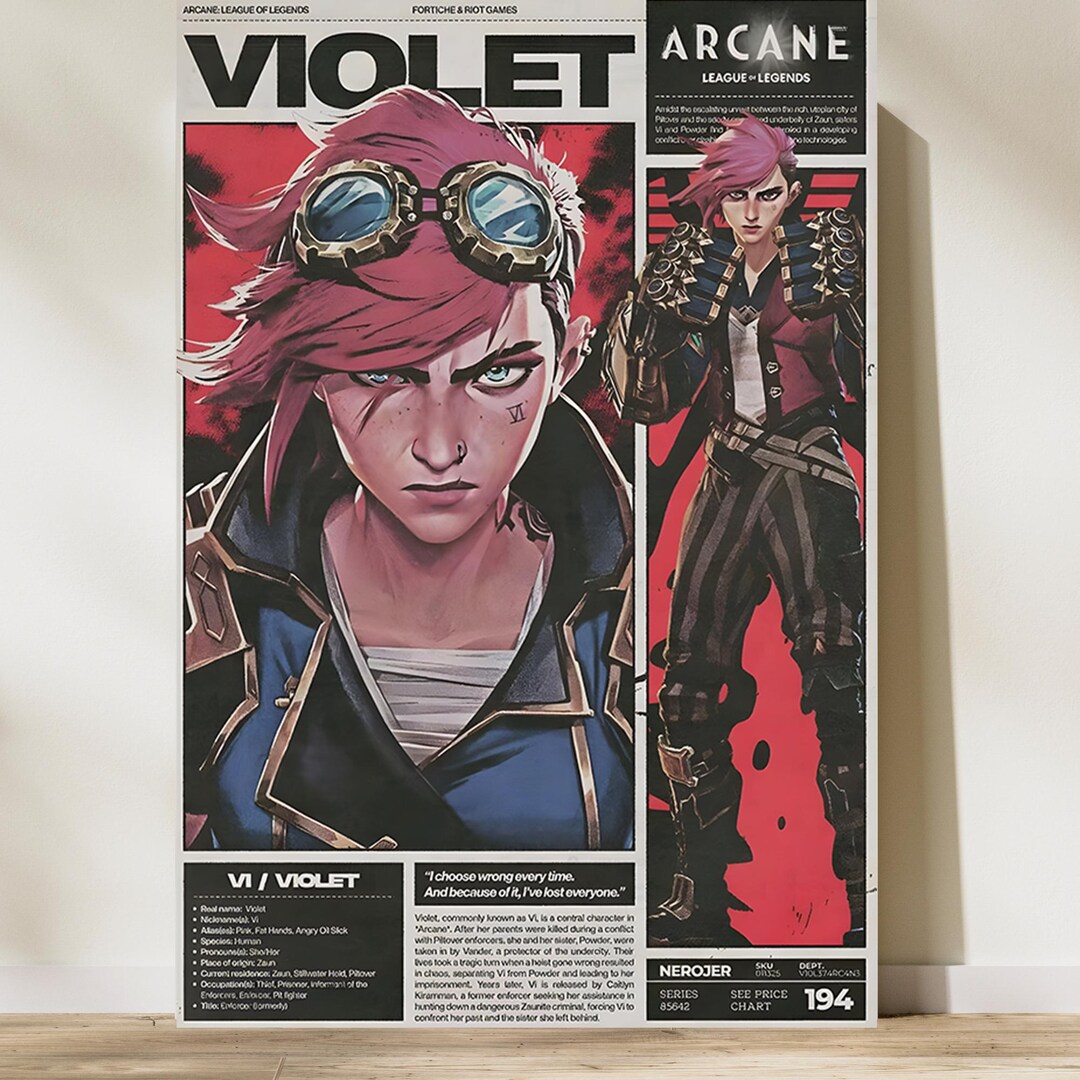 Arcane Vi Poster: League of Legends Wall Art (digital Print) - Etsy