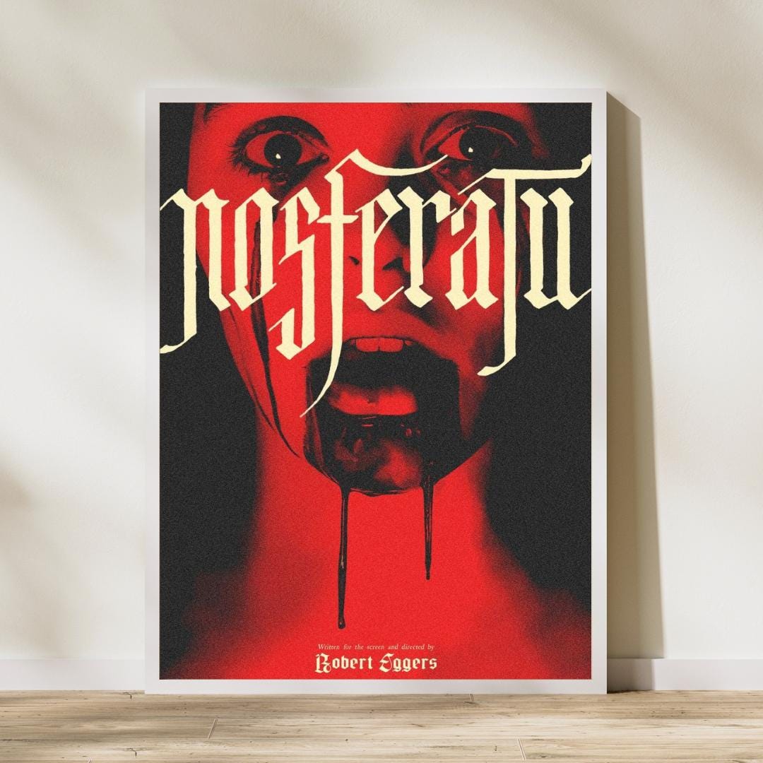 Nosferatu Movie Poster, Movie Wall Art, Vintage, Retro Home Decor ...
