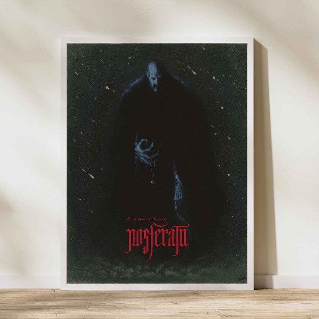 Nosferatu Movie Poster, Movie Wall Art, Vintage, Retro Home Decor ...