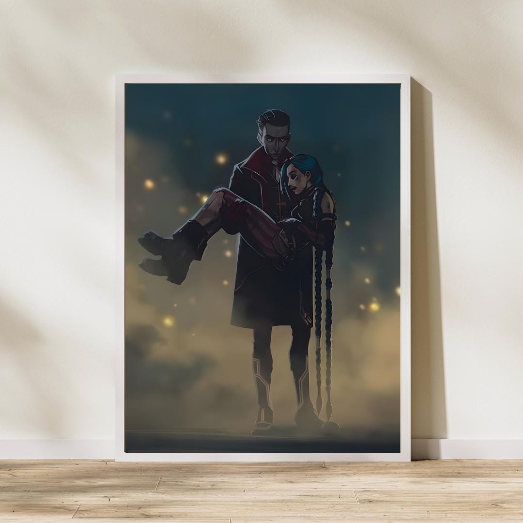 Arcane Poster, Arcane Wall Art, Jinx & Silco Poster, League of Legends ...