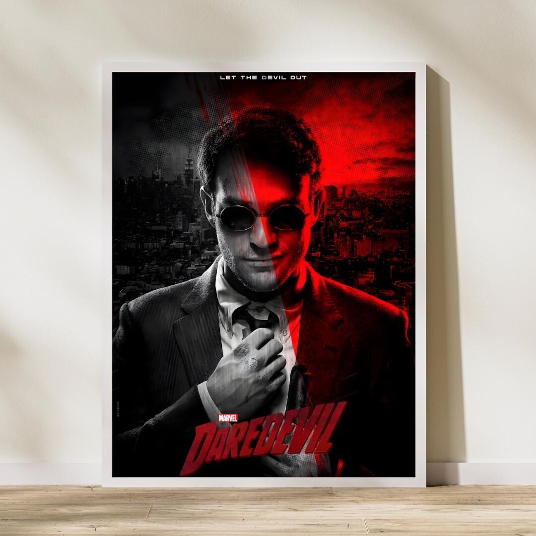 Daredevil Poster, Movie Wall Art, Daredevil Born Again Poster, Movie ...
