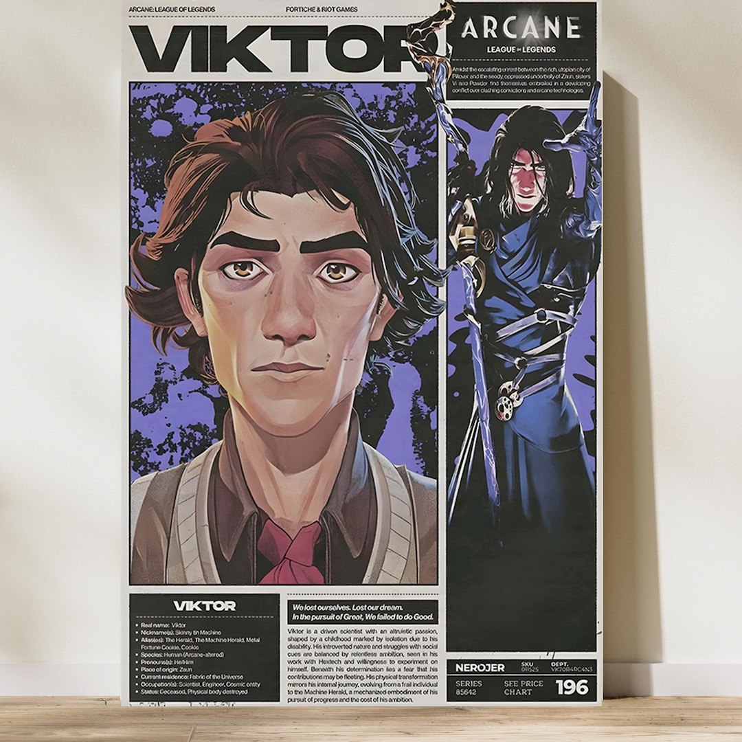 Arcane Poster, Arcane Wall Art, Viktor Poster, League of Legends Art ...