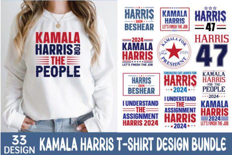 Kamala Harris Trump 2025 Election Bundle | Sublimation & T-shirt ...