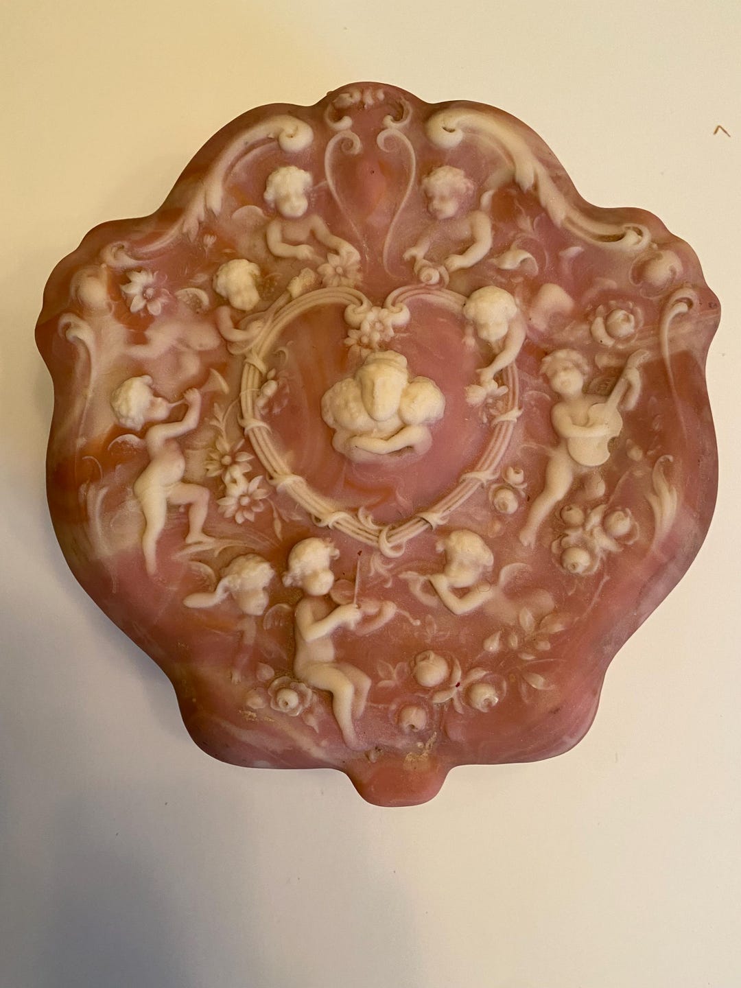 Vintage Incolay Pink Stone Jewelry Box Pre-owned - Etsy