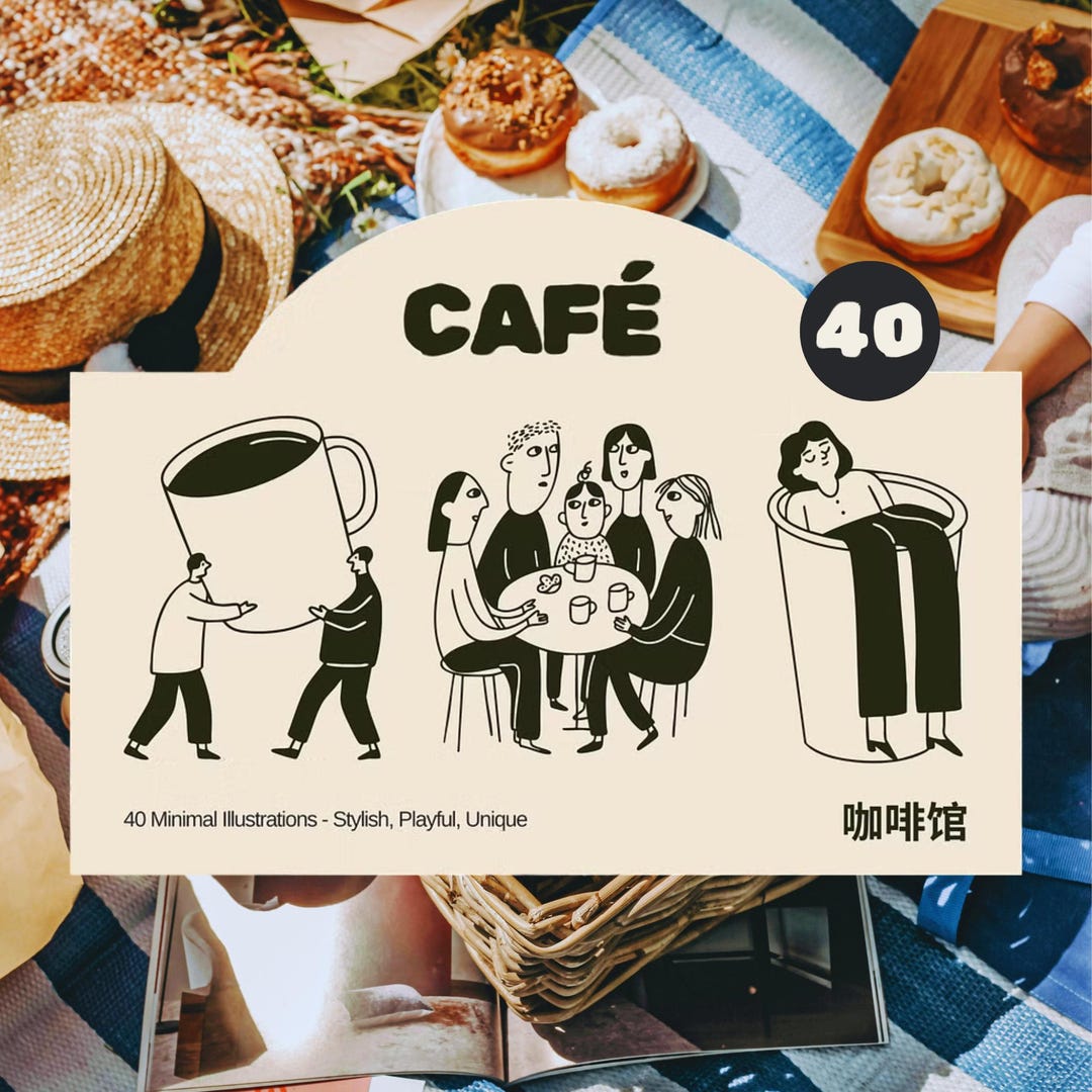 Cafe SVG Bundle: Coffee Shop, Bakery Clipart Designs (digital Download ...