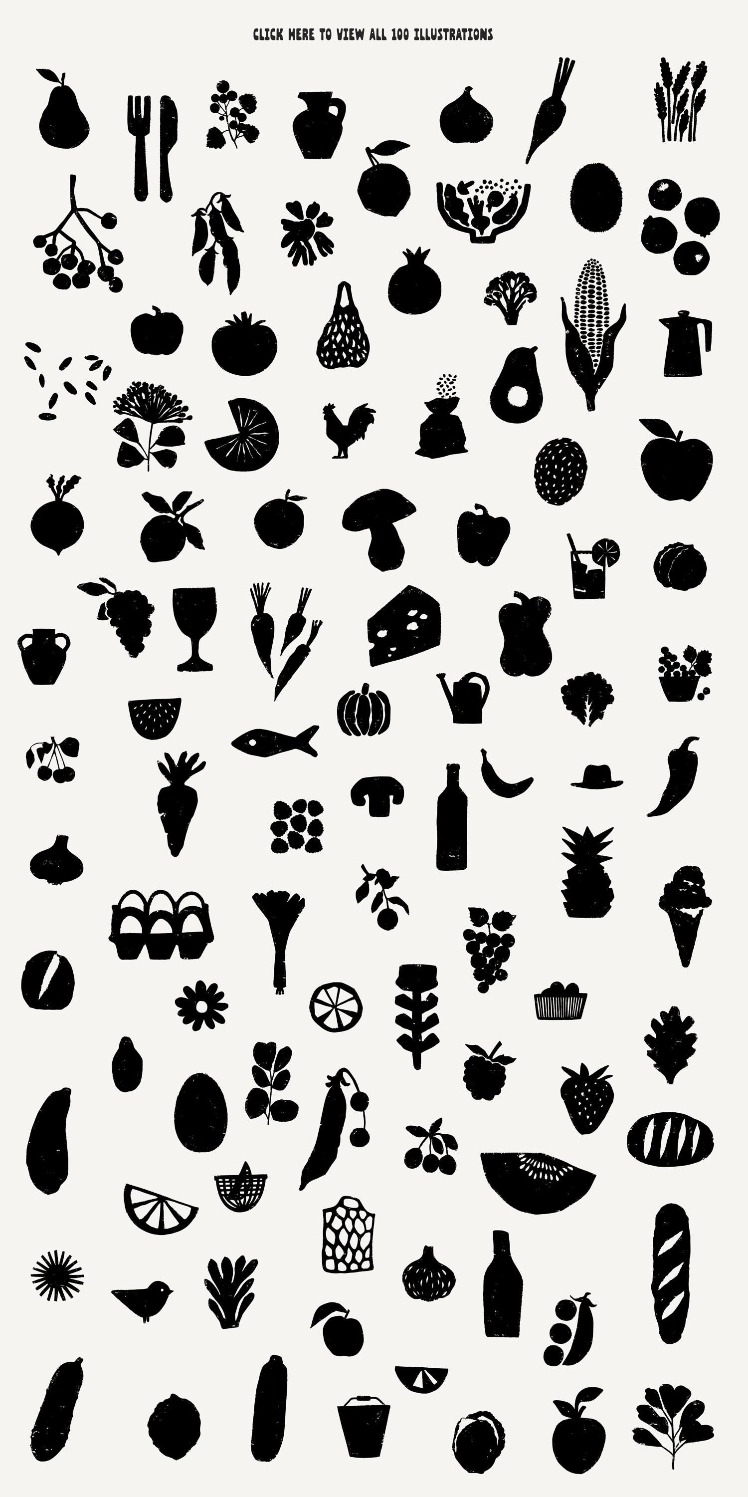 Farmers Market 100 SVG PNG Vegetables Logo | Farm Fresh Illustration - Etsy