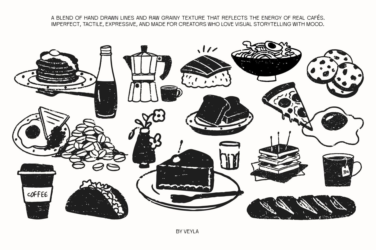 70 Cafe SVG Bundle: Coffee Shop, Food Clipart Designs (digital Download ...
