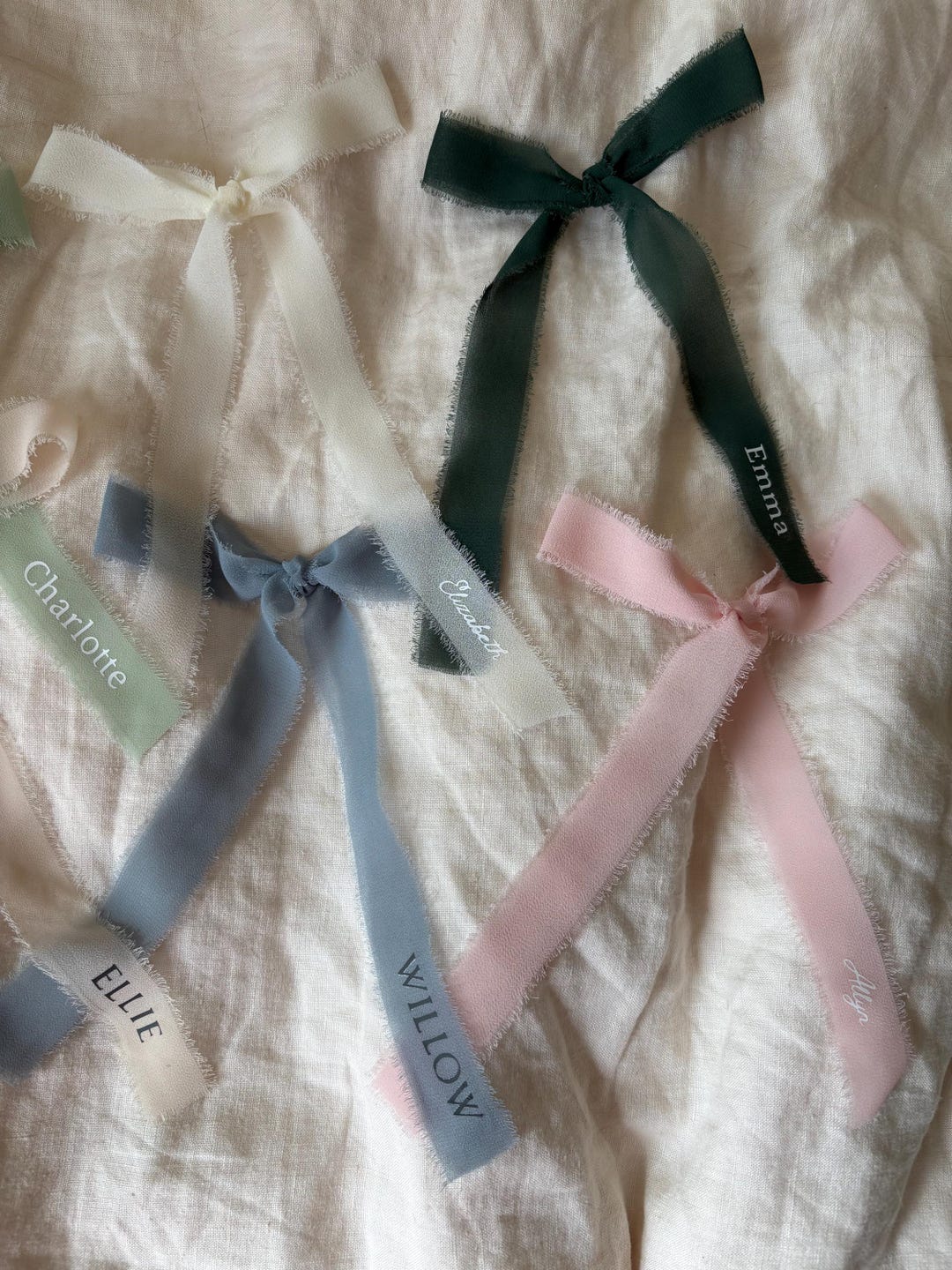 Personalized Chiffon Ribbon: Custom Name Tag - Etsy