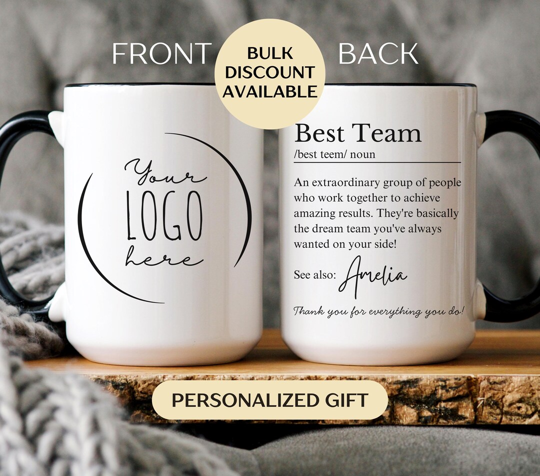 Employee Appreciation Gift Custom Logo & Name Coffee Cup Corporate Team ...