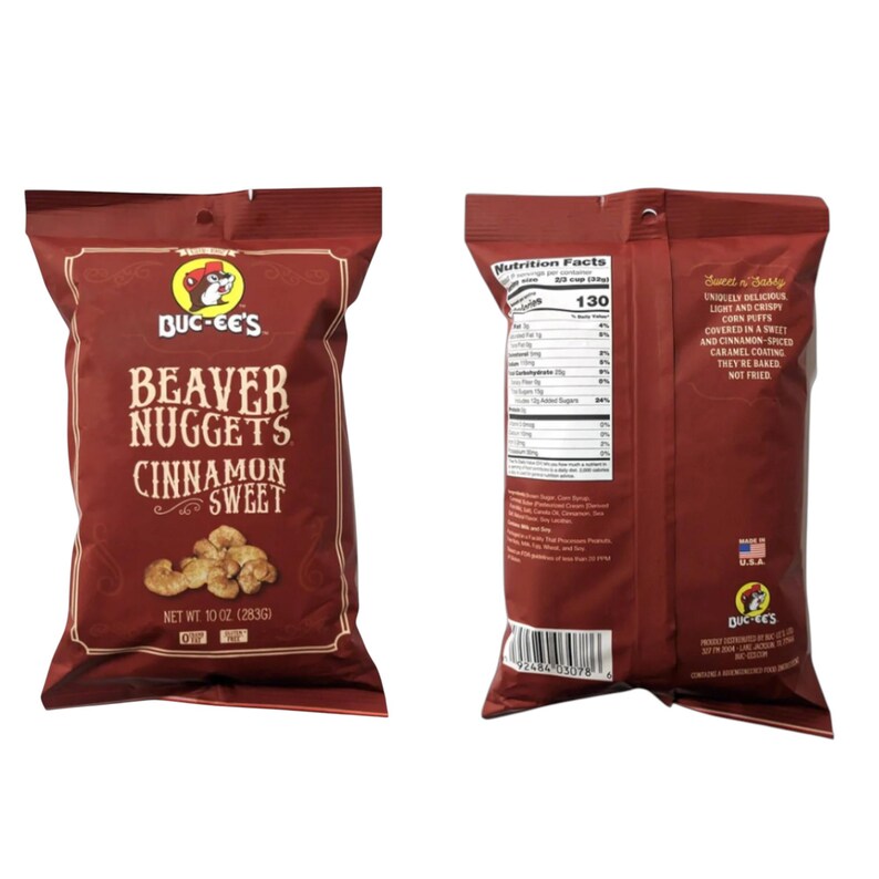 Buc-ee's Beaver Nuggets 10oz Cinnamon Sweet - Etsy