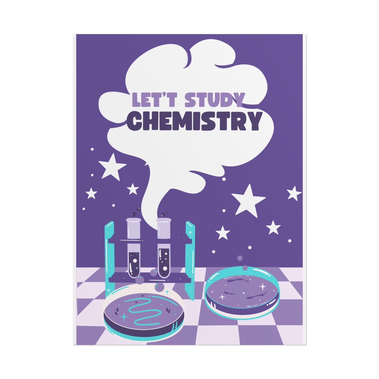 Let's Study Chemistry Rolled Poster Fun Educational Wall Art for ...