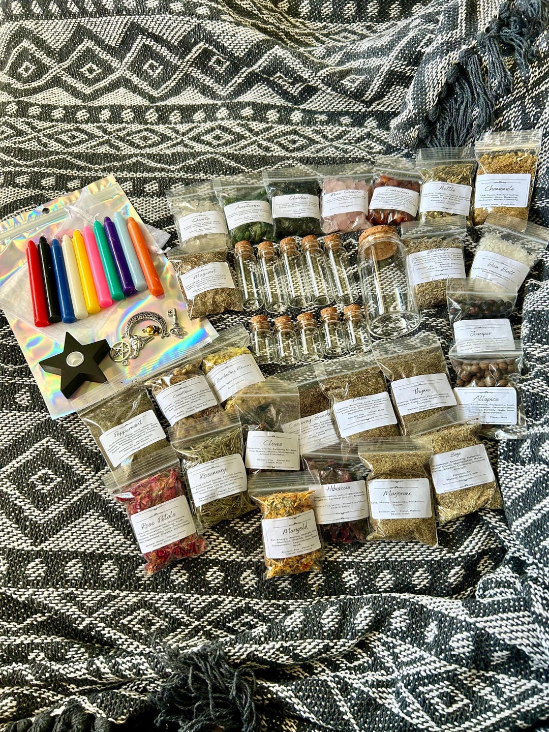 Create Your Own Spell Bottle Gift Set | Spell Bottles | Herbs ...