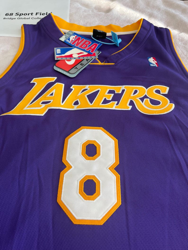 Vtg Kobe Bryant La Lakers Nike Authentic Jersey Purple Nwt Size 48 Etsy