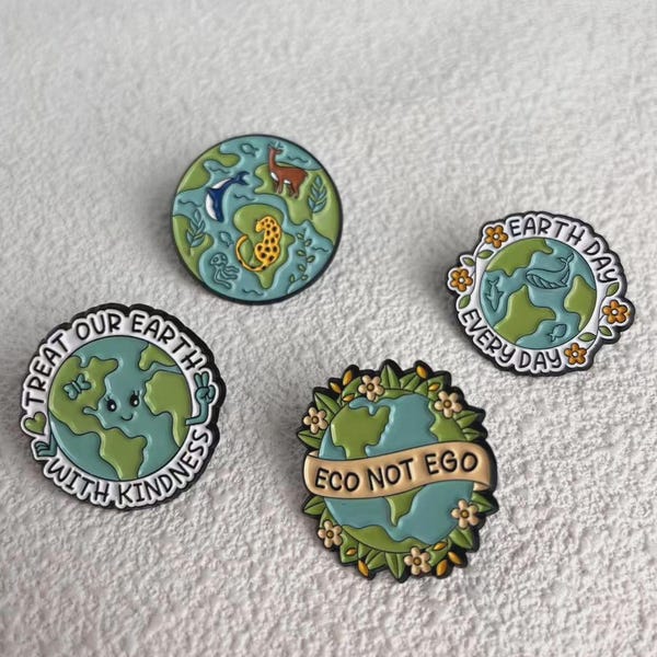 Earth Pins - Etsy