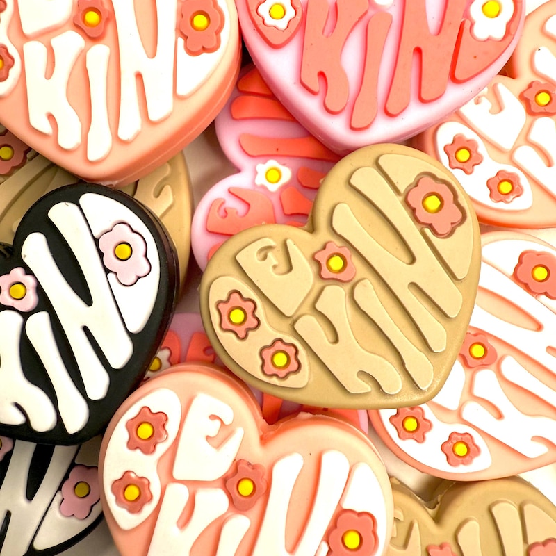 Blue Heart Silicone Focal - Etsy