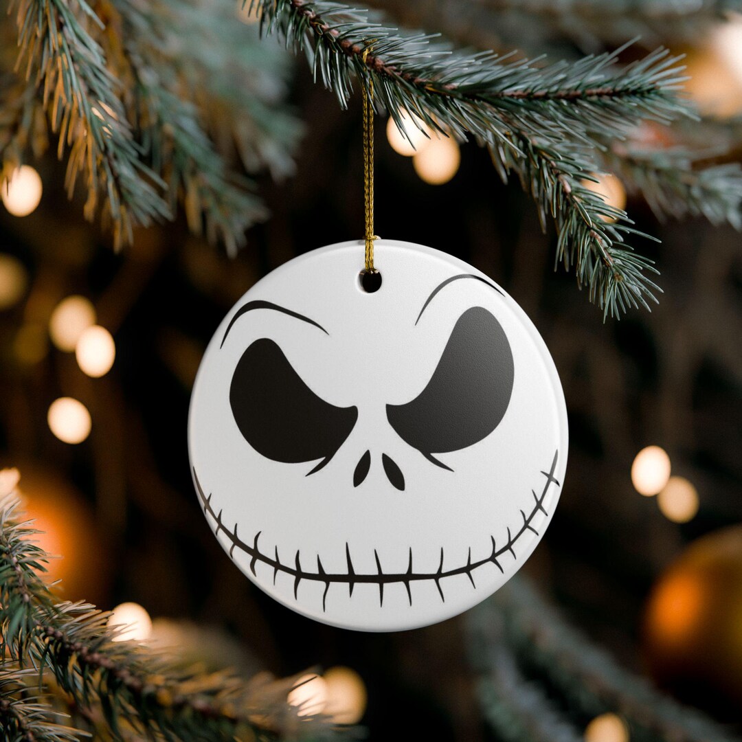 Jack Skellington Ceramic Ornament | Ceramic Halloween Christmas ...