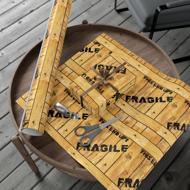 A Christmas Story Fragile (fra-gee-lay) Wooden Crate Gift Wrap Paper - Etsy