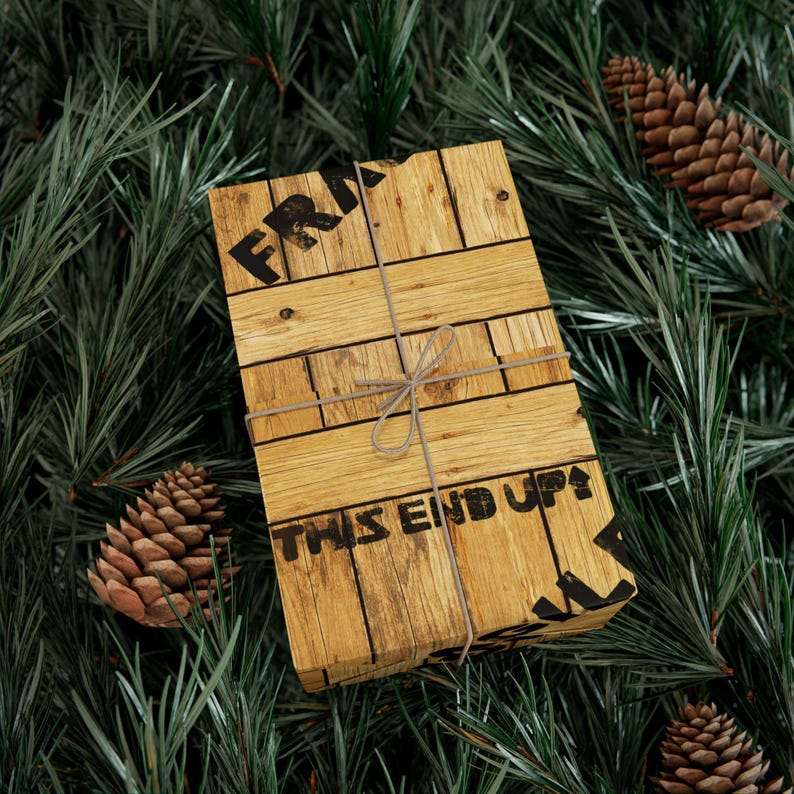 A Christmas Story Fragile (fra-gee-lay) Wooden Crate Gift Wrap Paper - Etsy