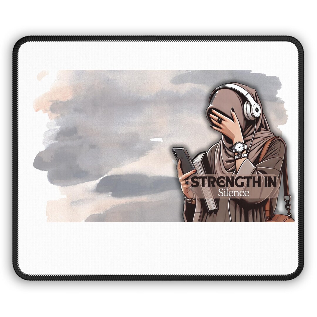 Hijabi Gaming Mouse Pad, Muslim Woman Strength in Silence Desk Mat ...
