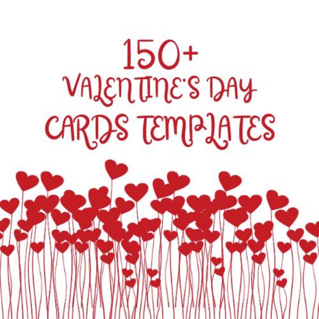 150 VALENTINE'S DAY Cards Templates - Etsy