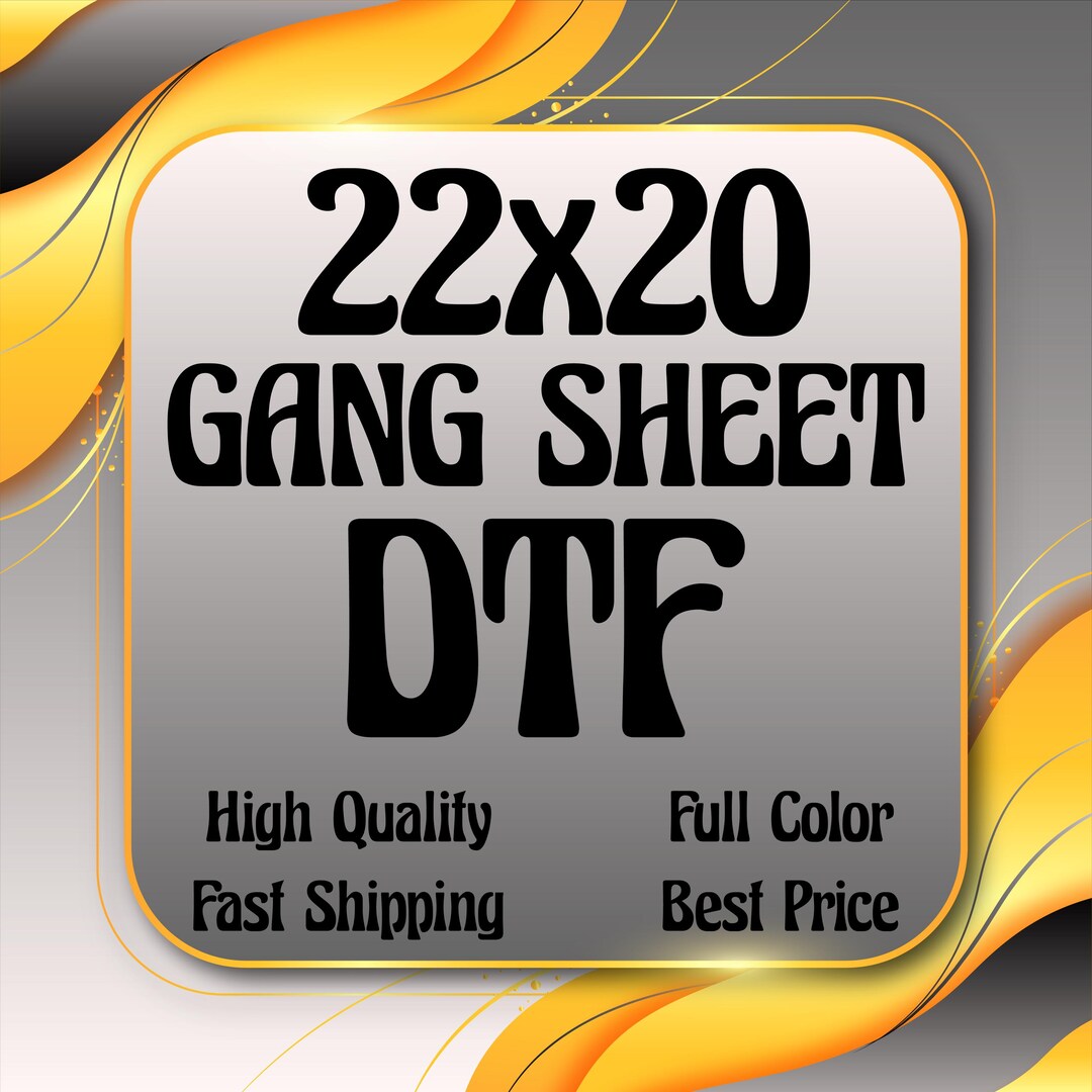 Custom 22x20 Gang Sheet DTF Transfers, DTF Transfer, Full Color Print ...