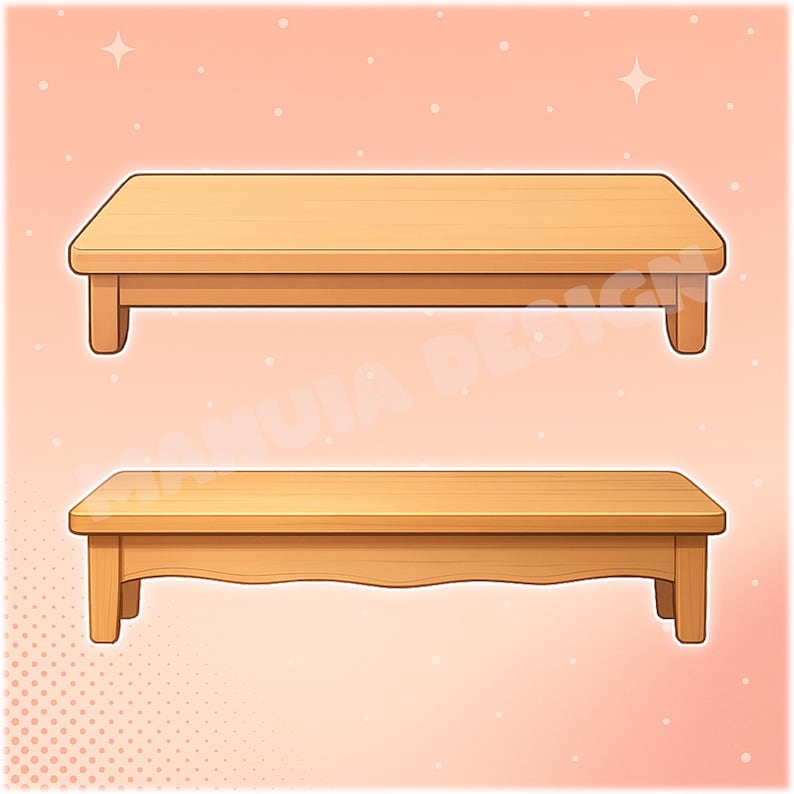Vtuber Desk Asset PNG - Wood Desk Overlay for Streaming - Kawaii Vtuber ...