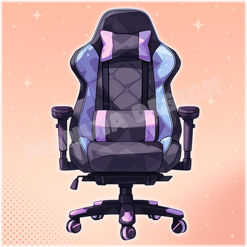 Vtuber Chair Asset Pack - Gaming Chair PNG for Streamers - Vtuber Setup ...