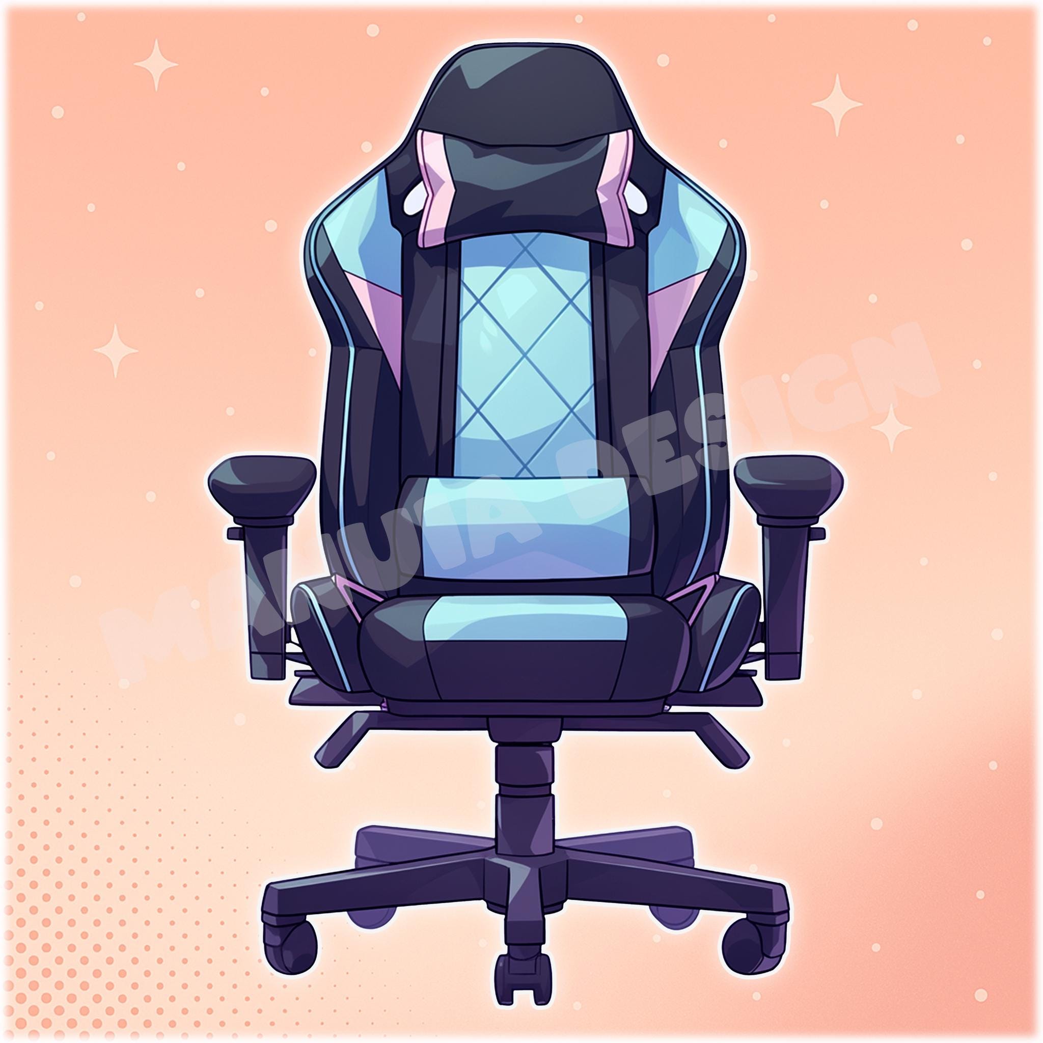 Vtuber Chair Asset Pack - Gaming Chair PNG for Streamers - Vtuber Setup ...