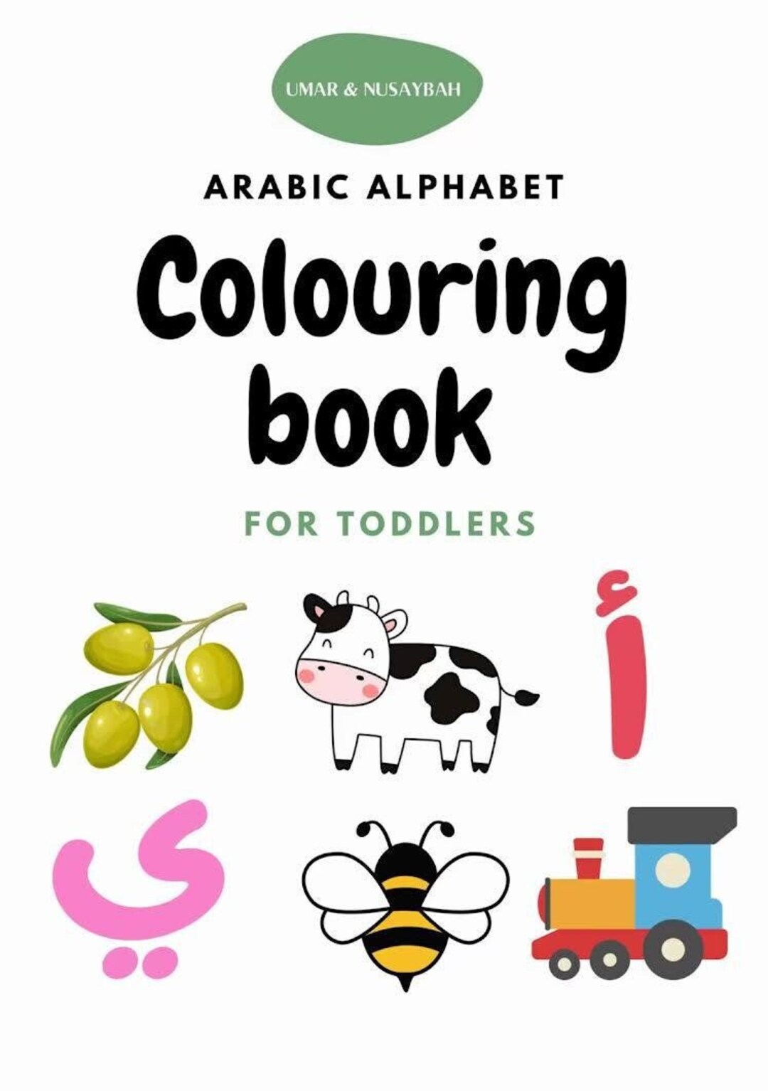 Arabic Alphabet Colouring Book for Toddlers L Learn Arabic in a Fun ...