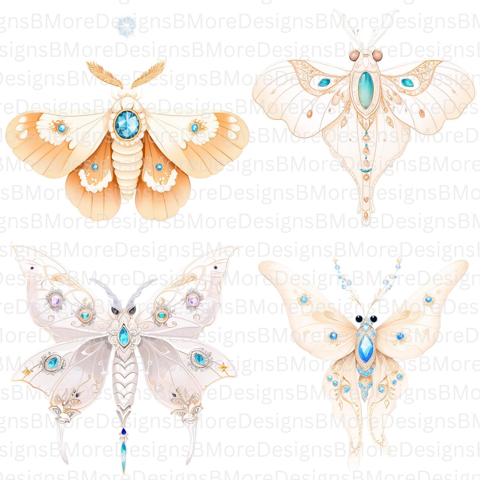 Mystical Desert Moth PNG | Crystal Insect Sublimation | 4K Transparent ...