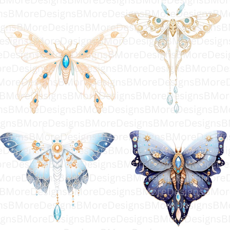 Mystical Desert Moth PNG | Crystal Insect Sublimation | 4K Transparent ...