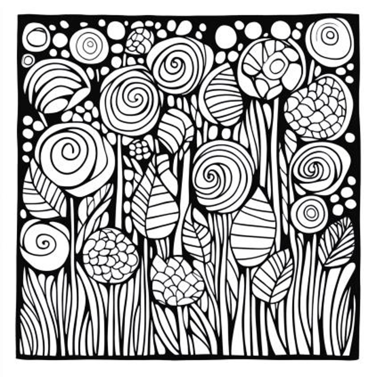 Abstract Dark Coloring Pages Bundle - Etsy