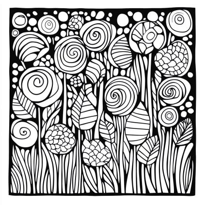 Abstract Dark Coloring Pages Bundle - Etsy