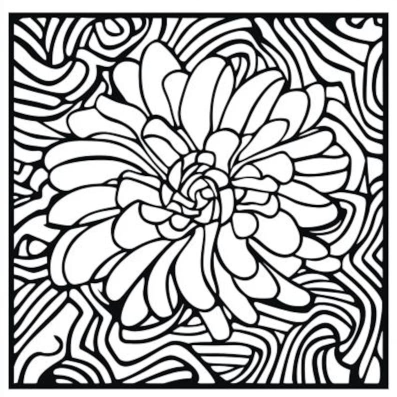 Abstract Dark Coloring Pages Bundle - Etsy