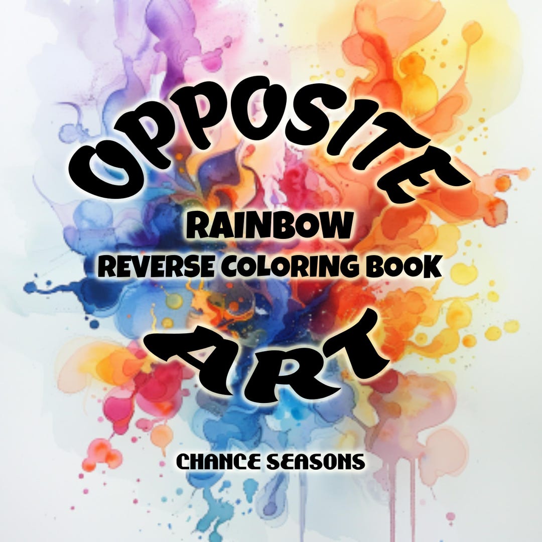 Opposite Art Rainbow Reverse Coloring Book - Etsy