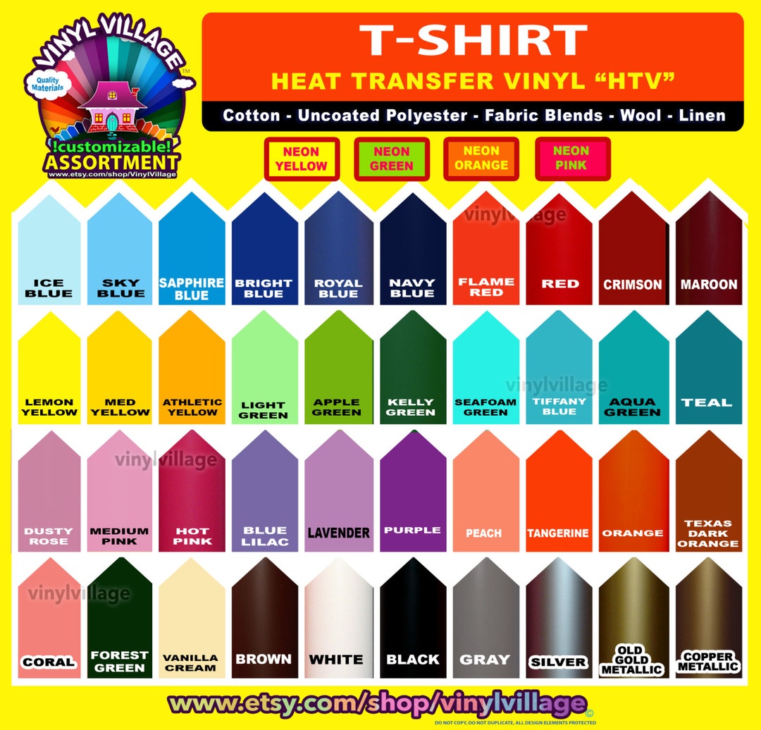 10 Sheets 12x12 HTV Heat Transfer Vinyl. Best of - Etsy