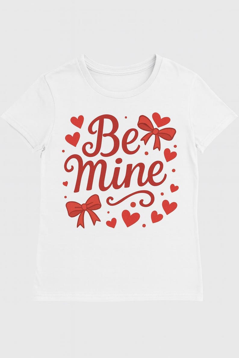 Be Mine Hearts and Bows Classic Valentine's Print - Etsy