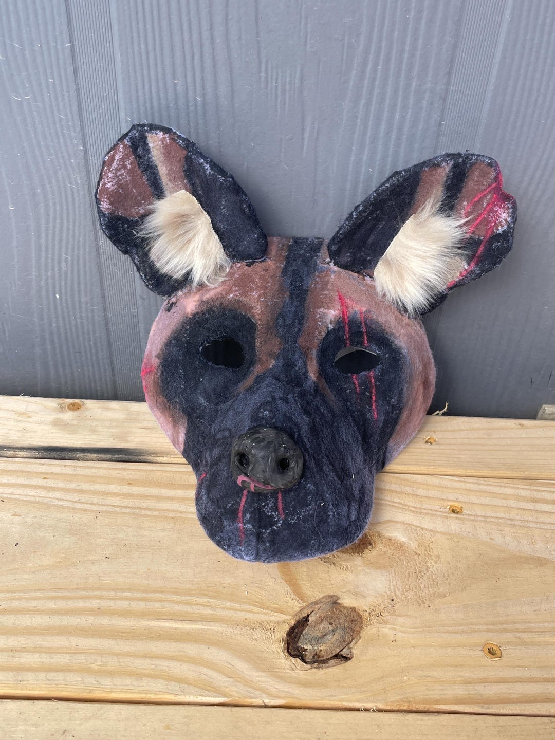 African Wild Dog Mask - Etsy