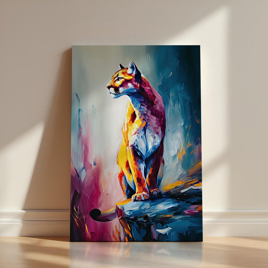 Cougar Canvas Print - Mountain Lion Wall Art (24x36) - Etsy