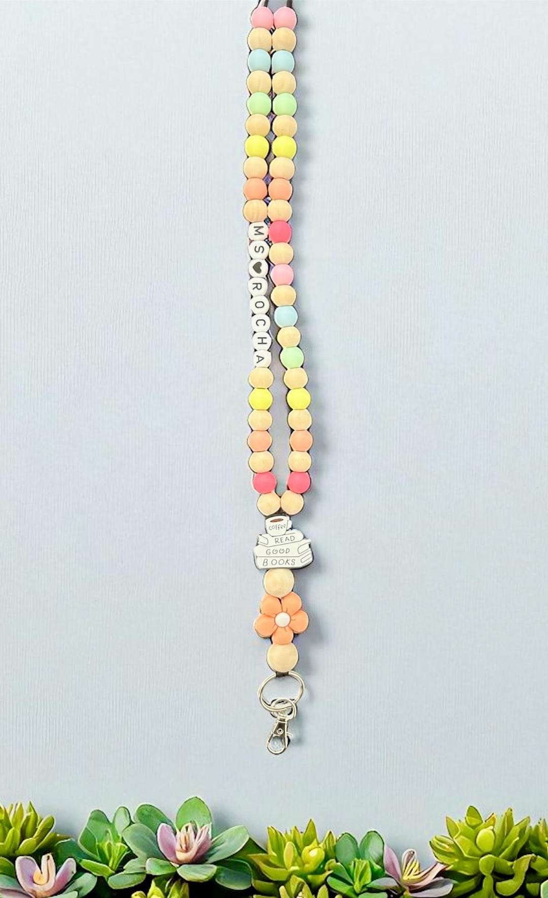 Classroom Cutie Lanyard - Custom Beads & Names for Teachers - Etsy