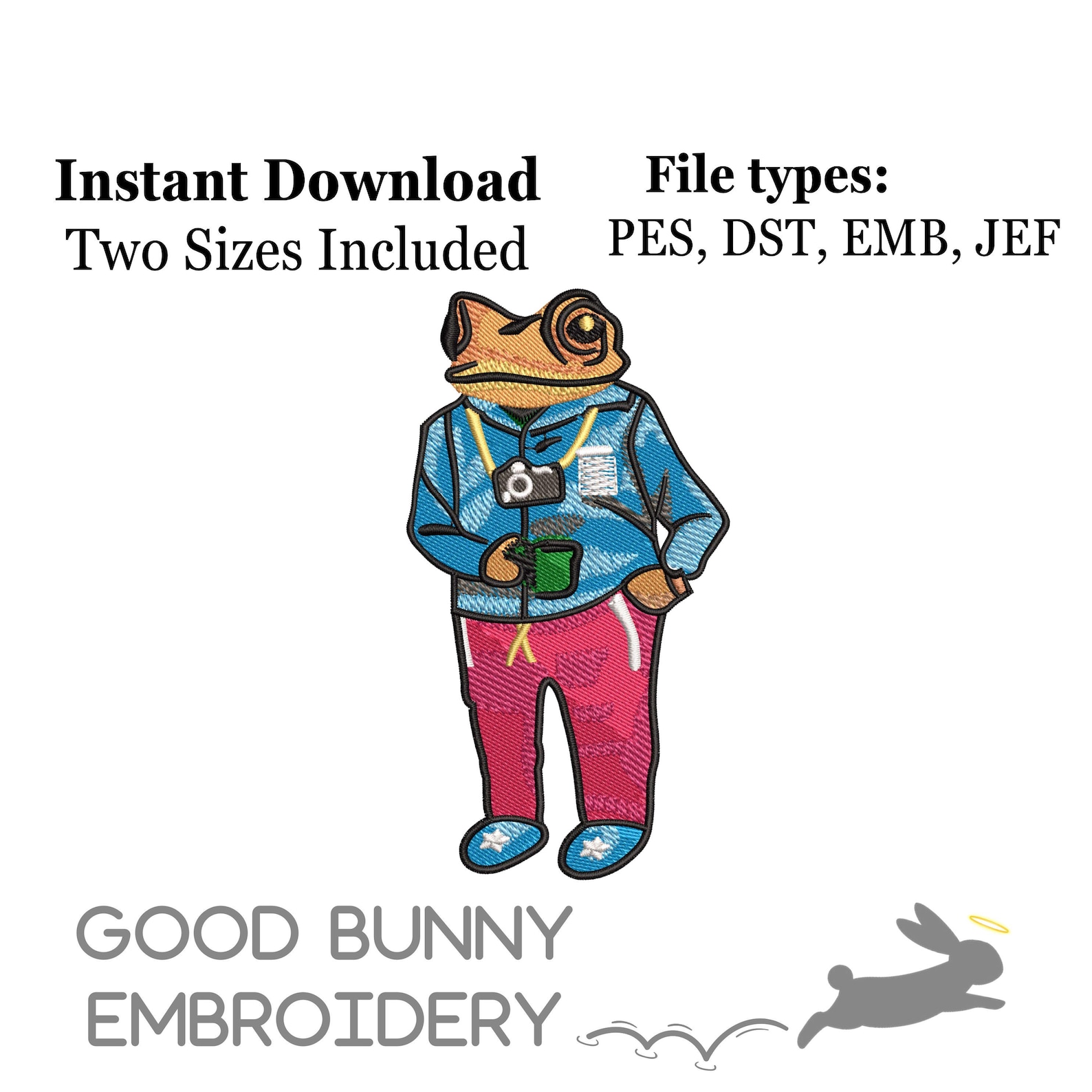 Sapo Concho Embroidered Design, Ready to Stitch, Instant Download - Etsy