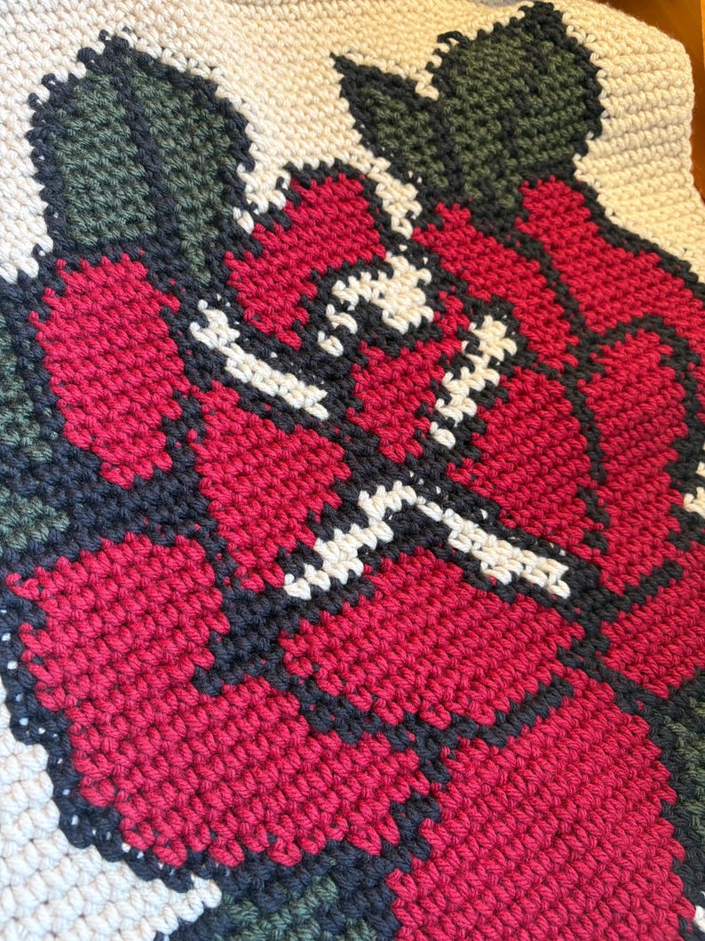 Rose Tattoo Tapestry Crochet Pattern (PDF PATTERN ONLY) - Etsy