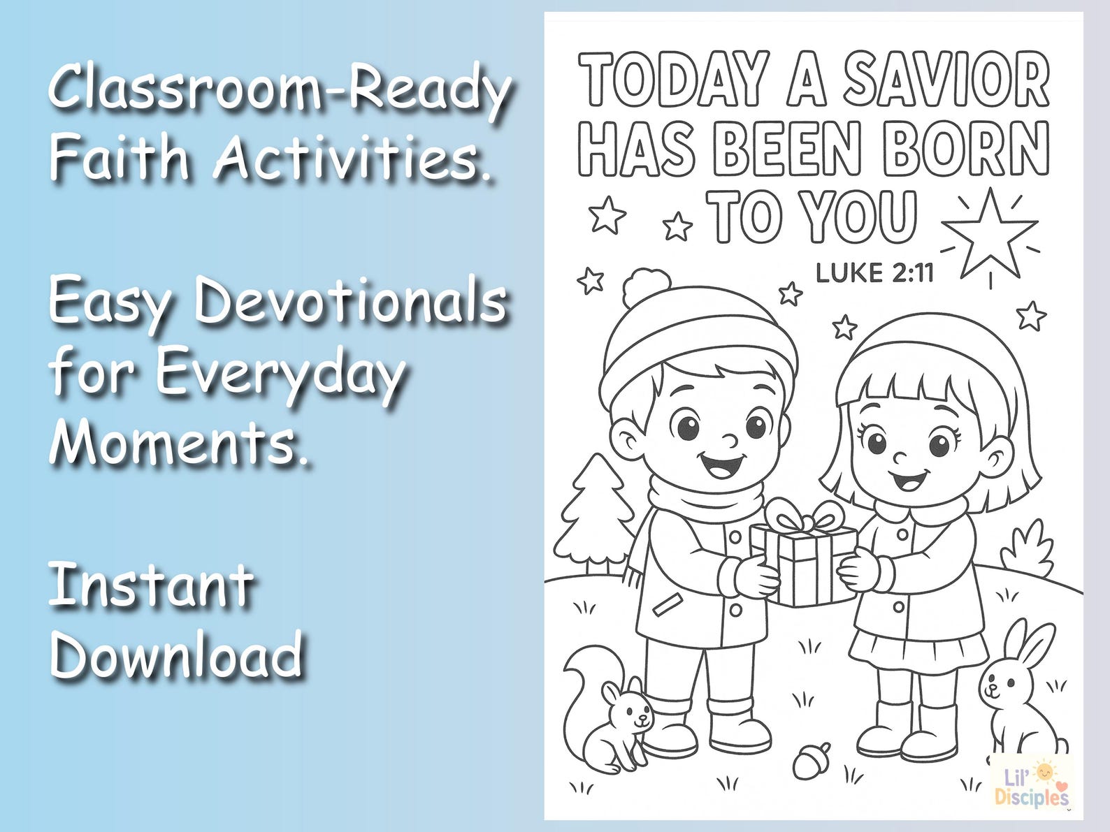 Christmas Coloring Pages for Kids - Bible Verse Coloring Sheets ...
